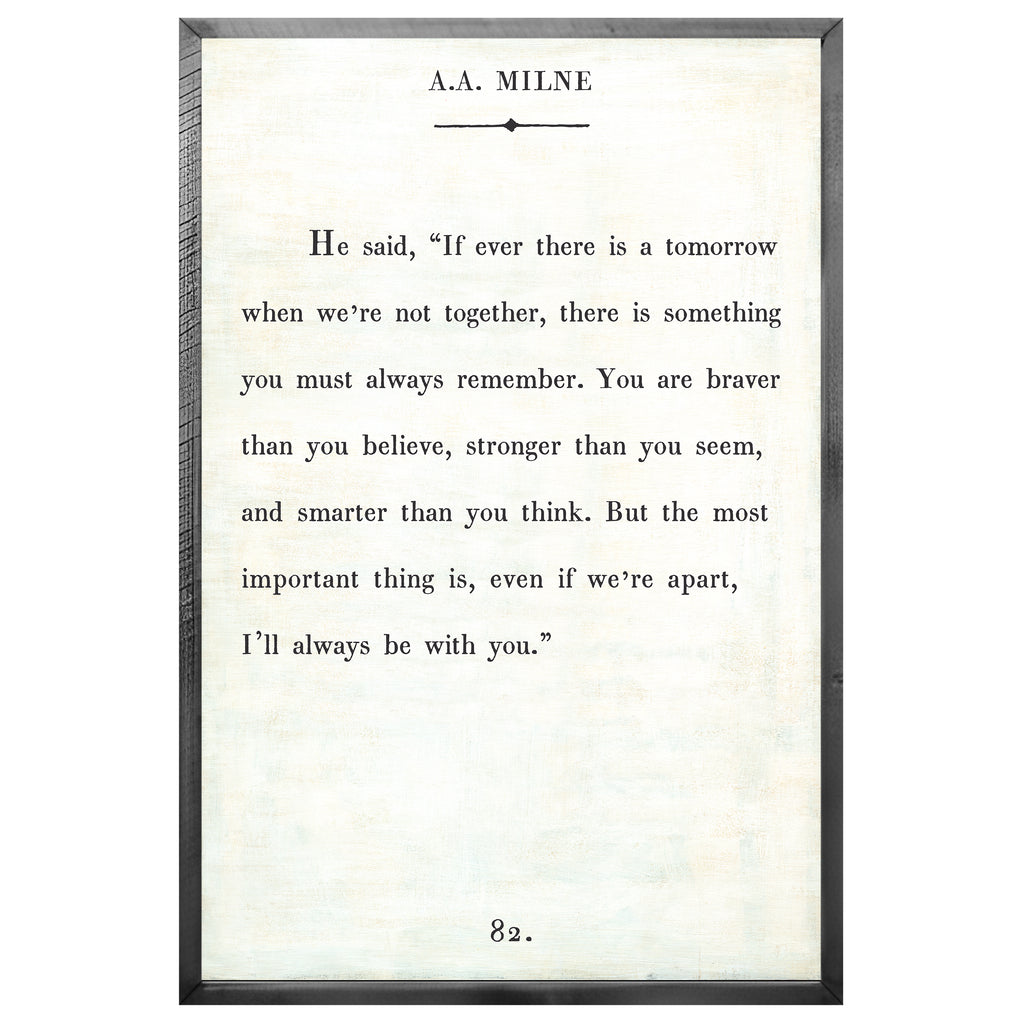 AA Milne - Book Collection (Grey Wood) - Art Print – Sugarboo & Co ...