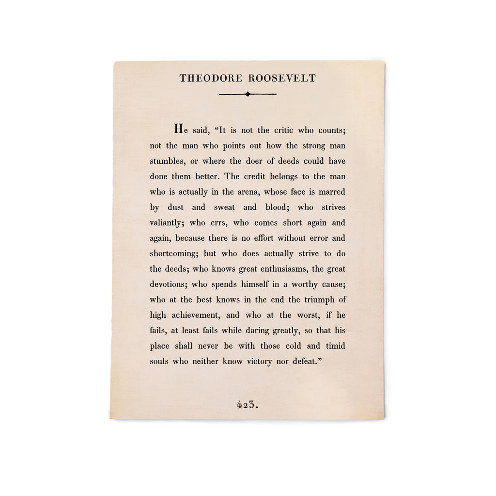 12"x16" Theodore Roosevelt Book Collection Art Poster - Cream ...