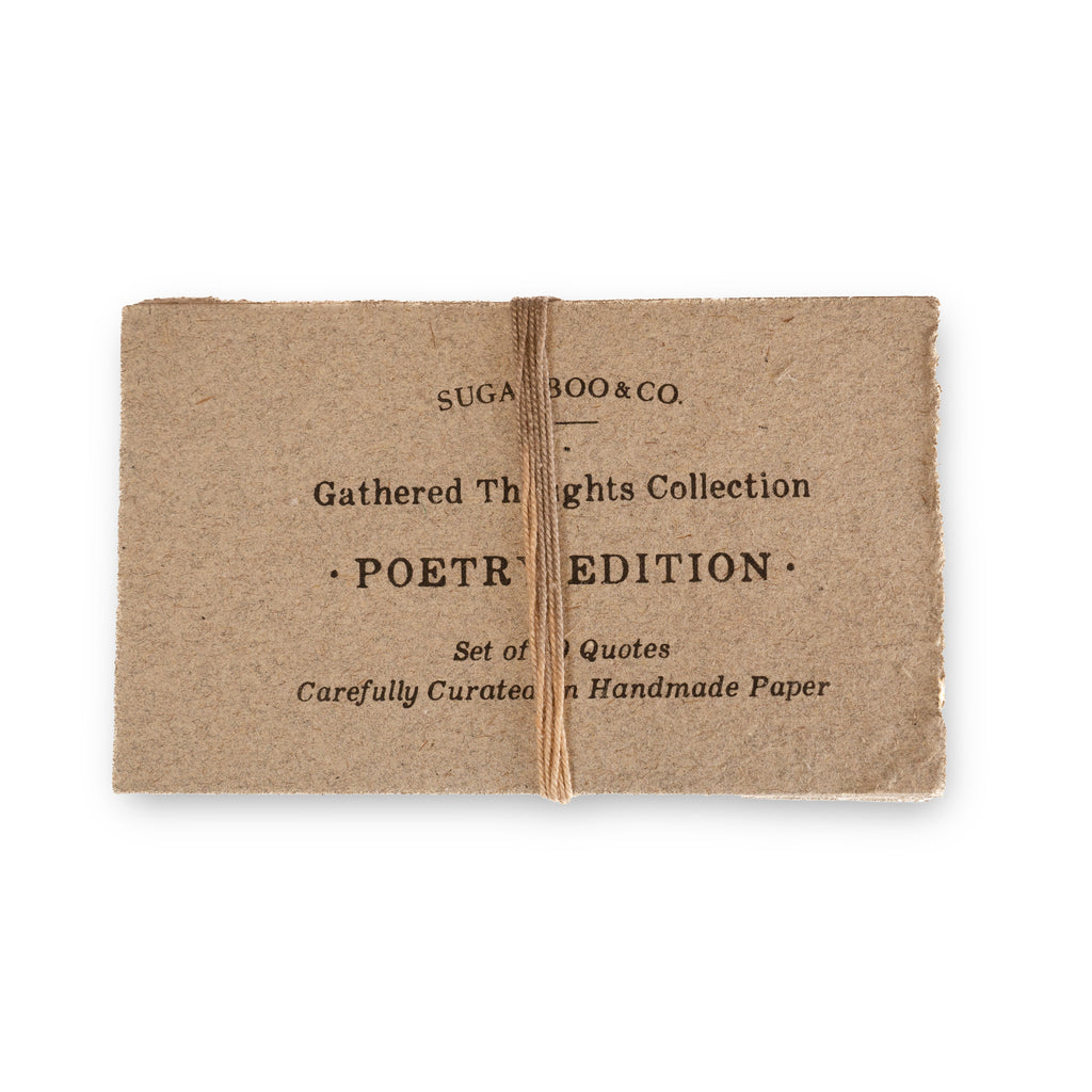 50 Gathered Thoughts of Poetry on Handmade Paper – Sugarboo & Co Wholesale