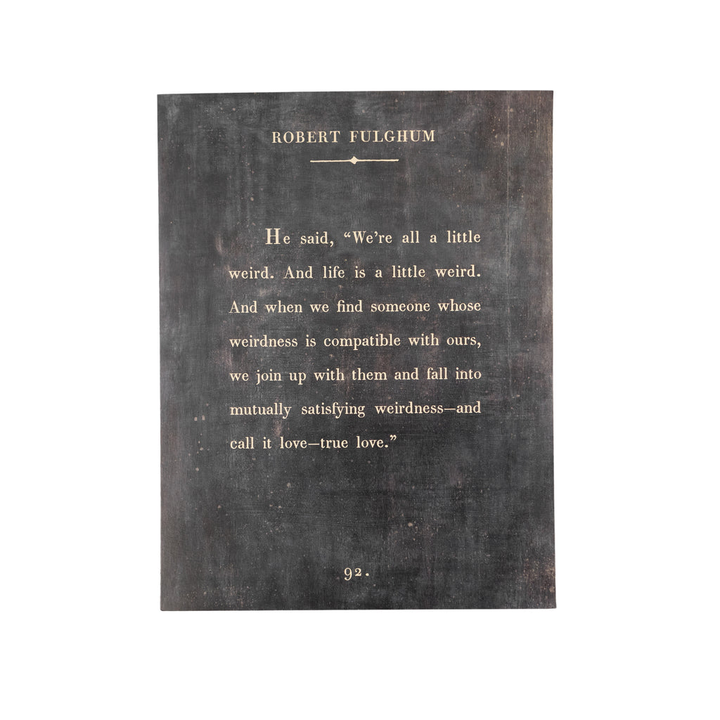 12"x16" Robert Fulghum Book Collection Art Poster - Charcoal – Sugarboo ...