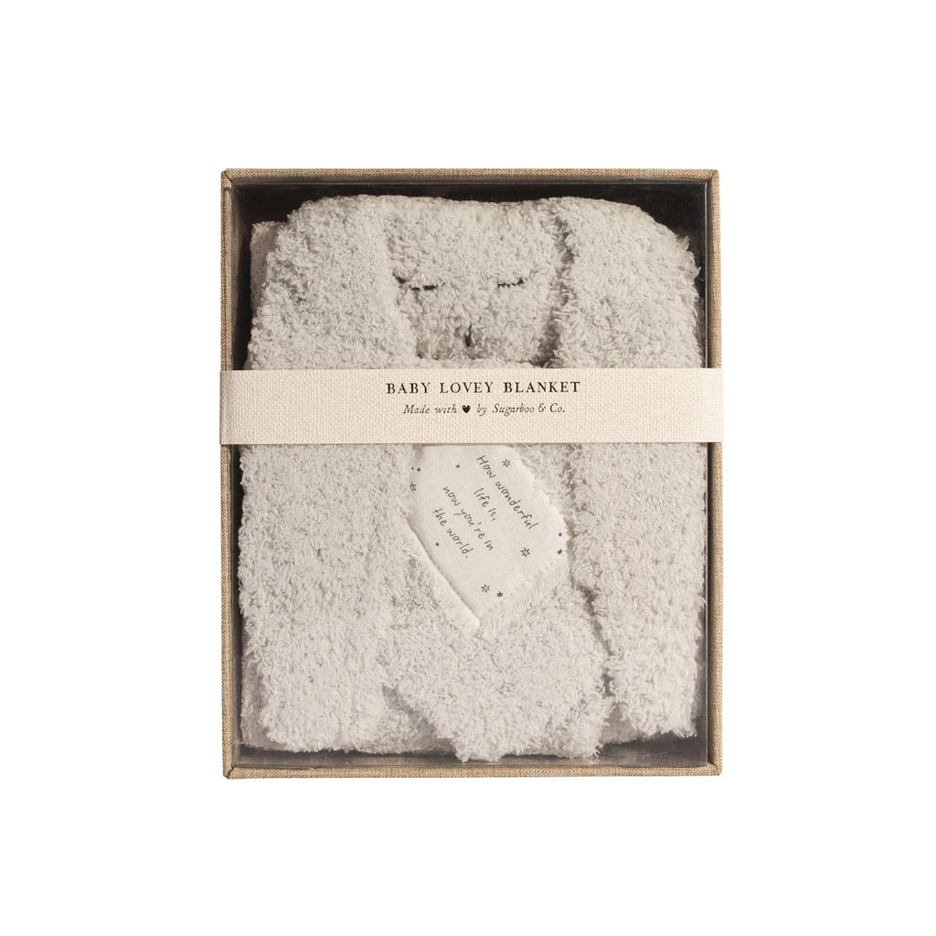 "How wonderful life is" Bunny Baby Lovey Blanket – Sugarboo & Co Wholesale