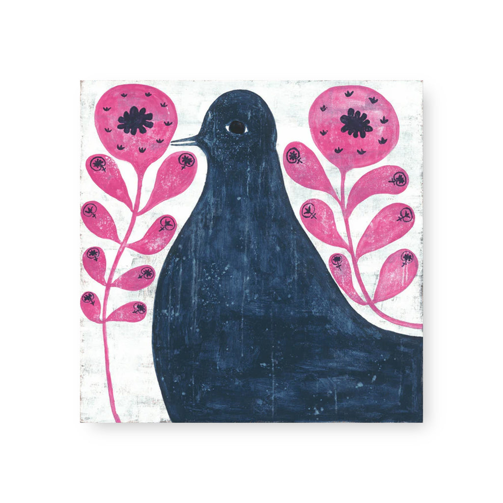 Black Bird In Flowers - Art Tile Collection – Sugarboo & Co Wholesale