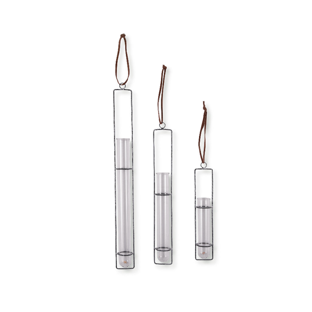 Hanging Glass Tube Vases - Assorted Set of 3 Sizes – Sugarboo & Co ...