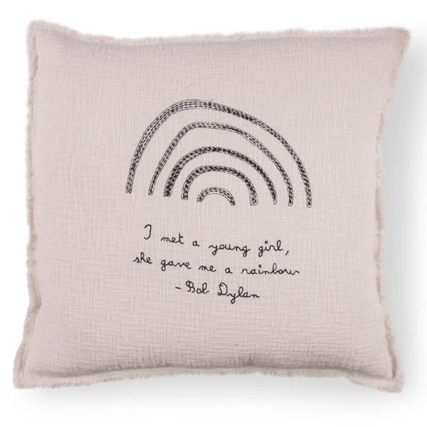 ***Pillow Collection- Embroidered I Met A Young Girl - Bob Dylan Pillo ...