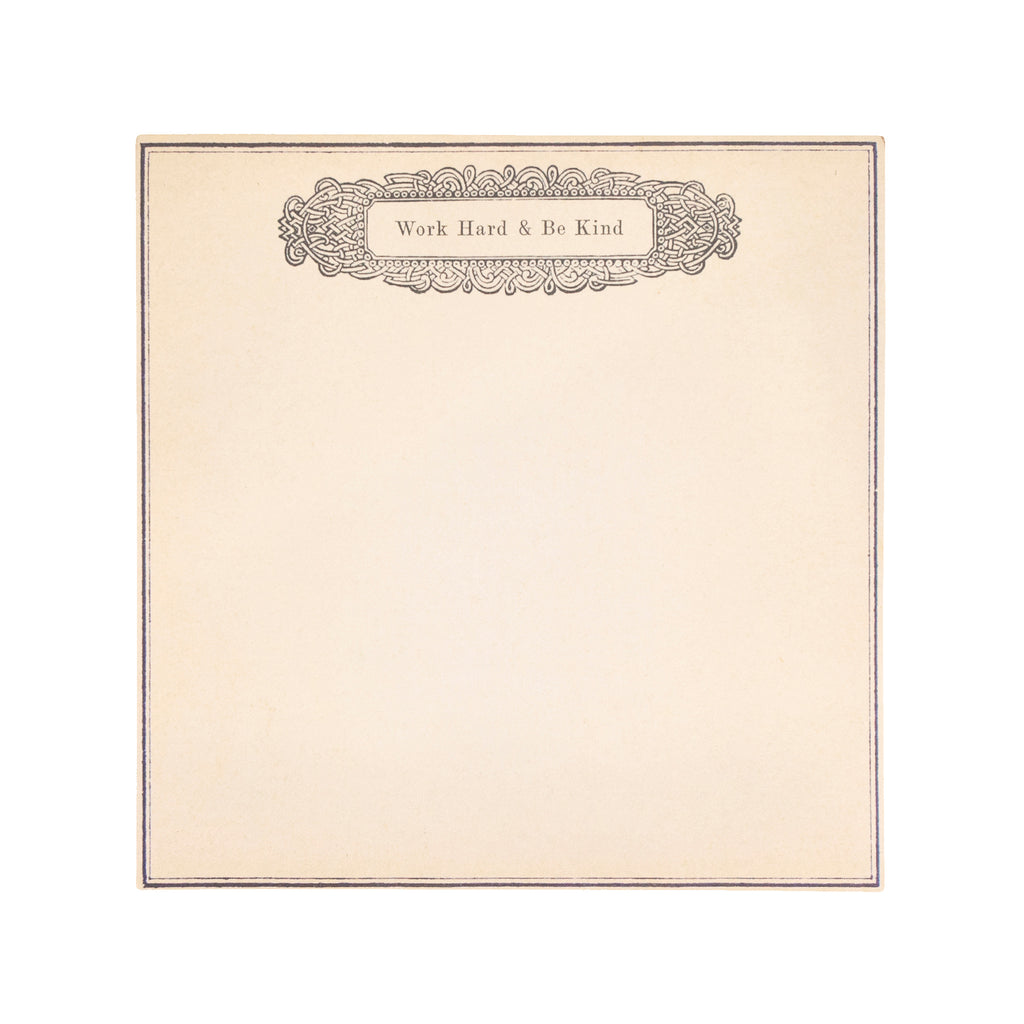 Work Hard & Be Kind Square Notepad – Sugarboo & Co Wholesale