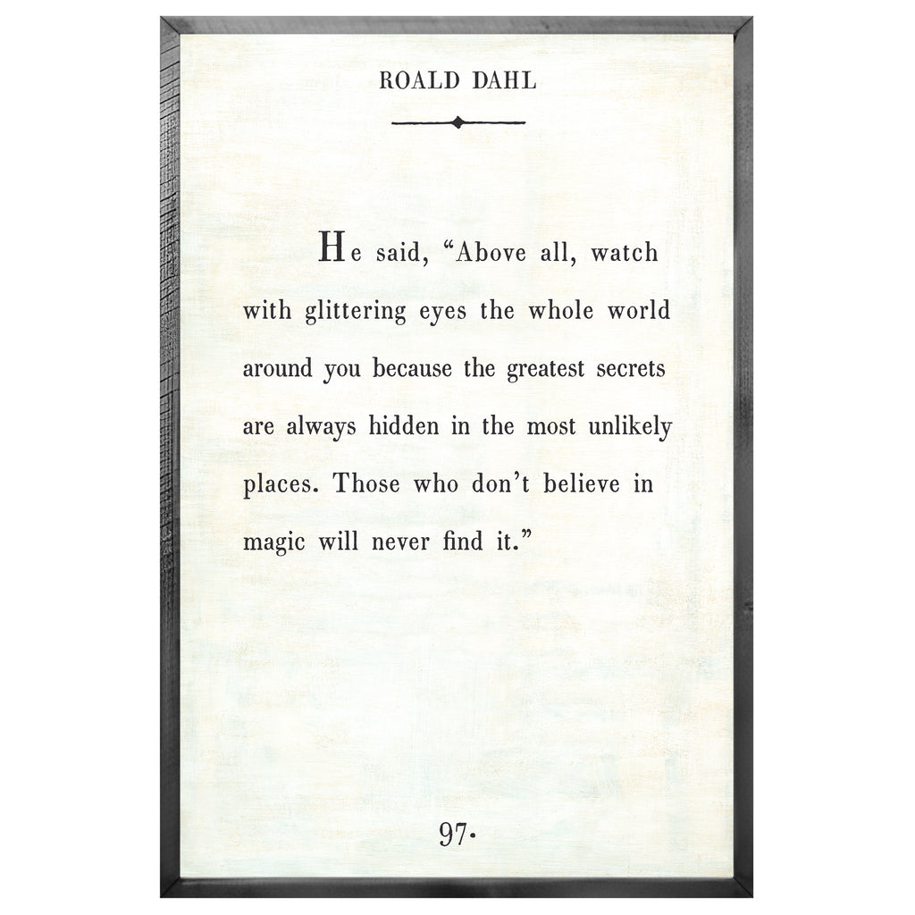 Roald Dahl - Book Collection (Grey Wood) - Art Print – Sugarboo & Co ...