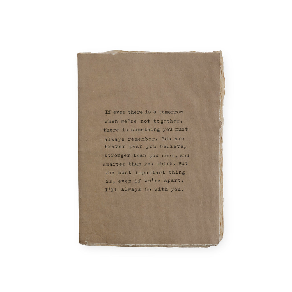 Large If Ever There Is A Tomorrow (A.A. Milne) Deckled Edge Notebook 6 ...