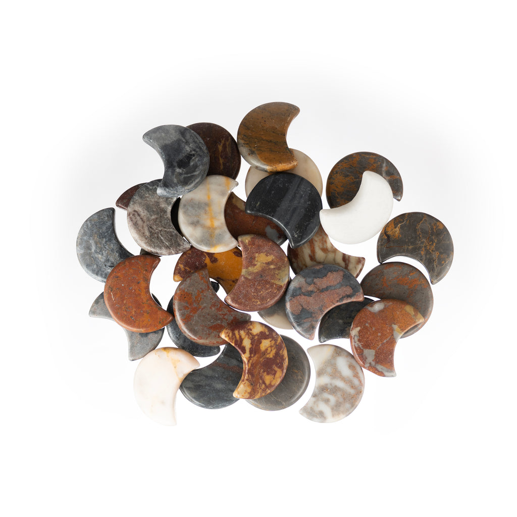 Moon Shaped River Stones - Assorted Set of 30 – Sugarboo & Co Wholesale