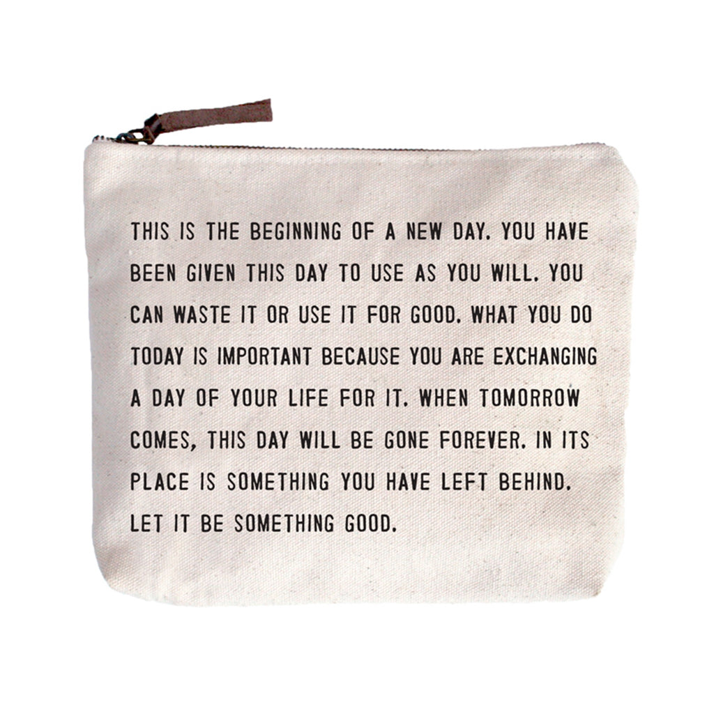 This Is The Beginning Canvas Zip Bag – Sugarboo & Co Wholesale