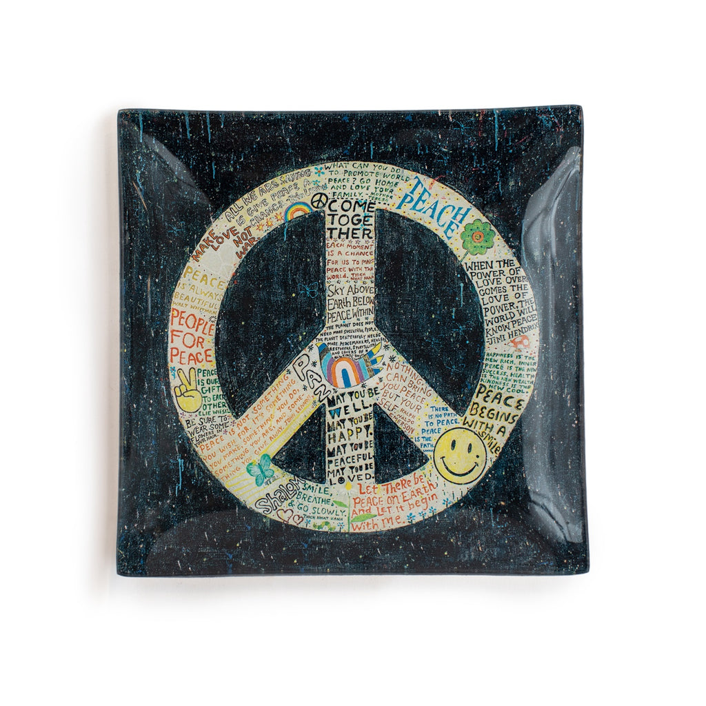 Choose Peace Square Decoupage Plate 6" x 6" – Sugarboo & Co Wholesale